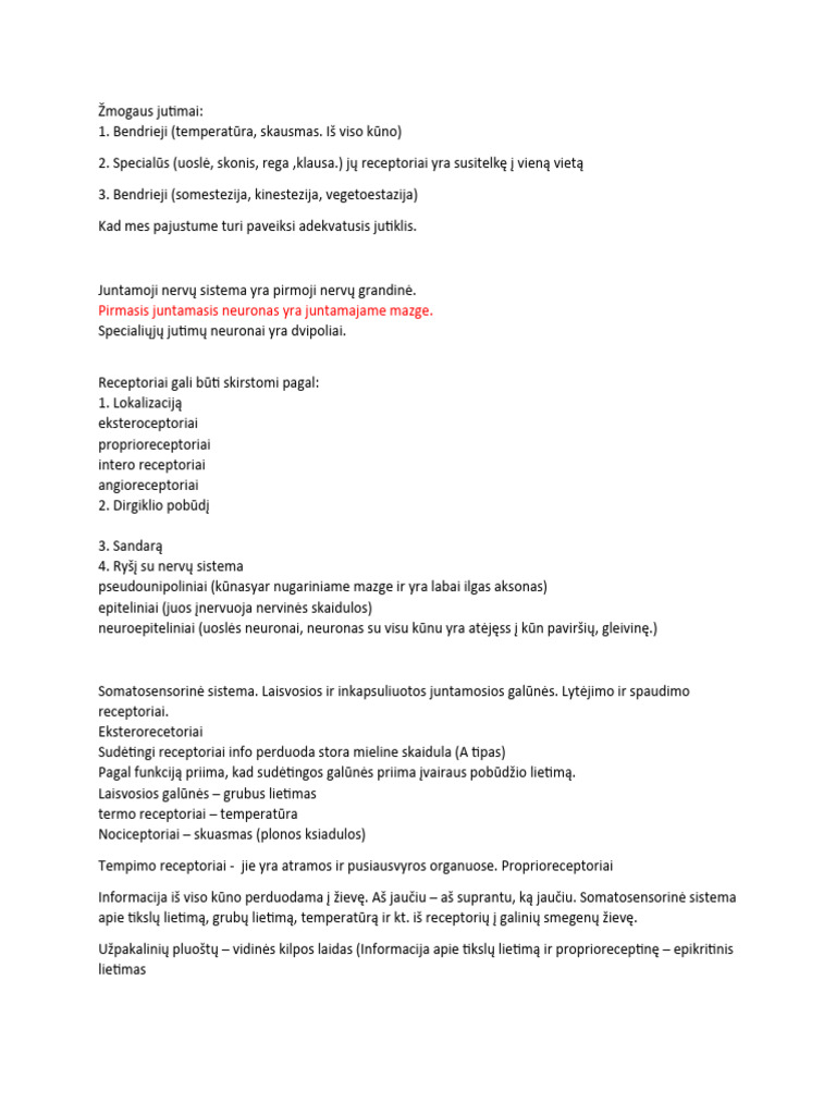 Žmogaus Jutimai | PDF