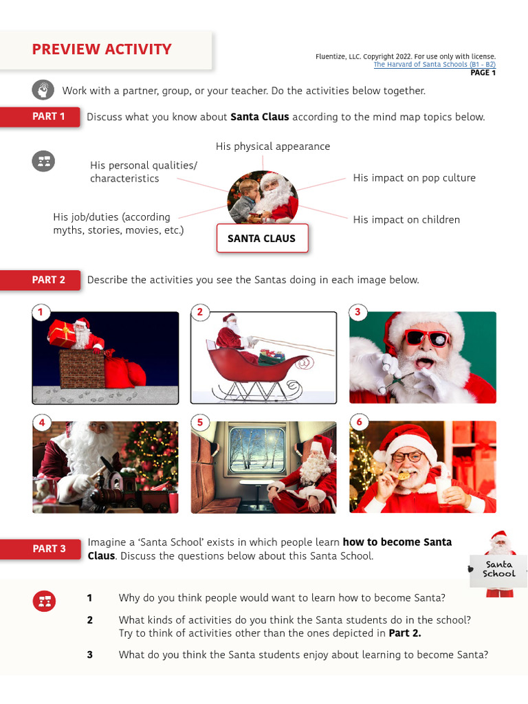 Theharvardofsantaschools Interactive | PDF | Santa Claus | Adjective