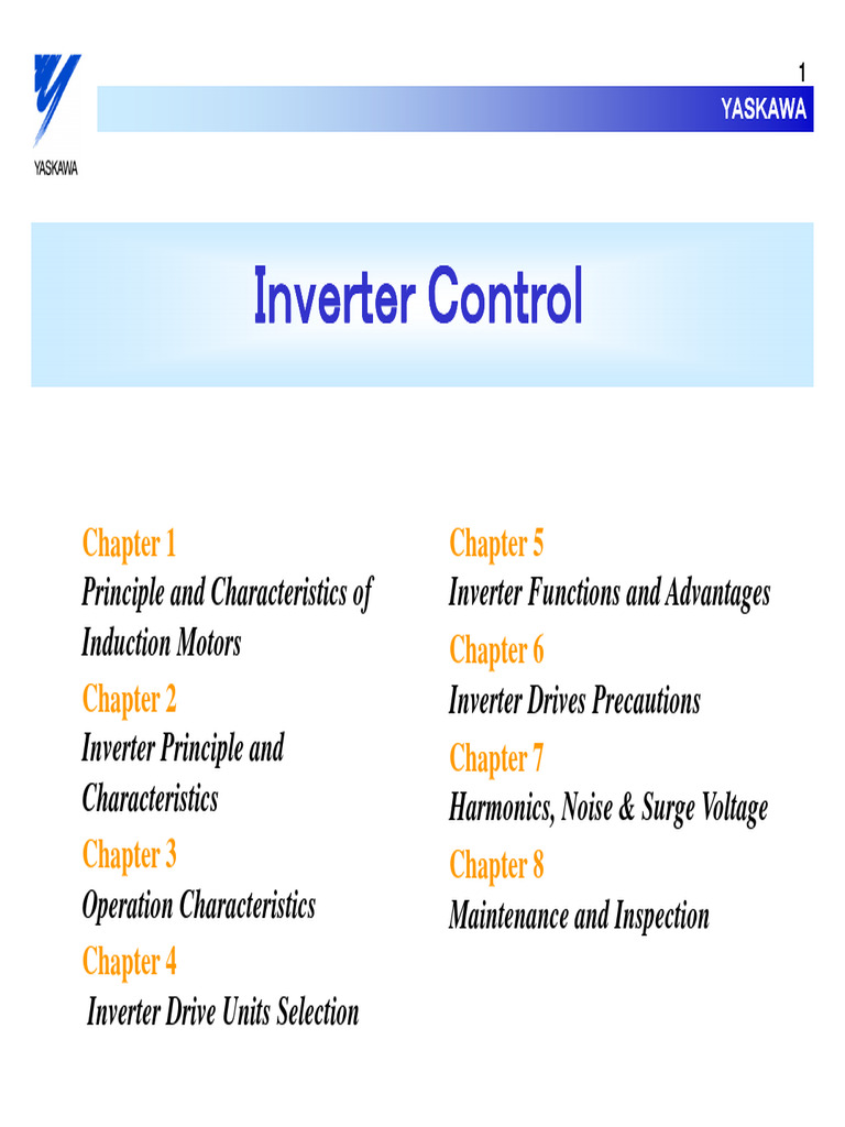 Yaskawa Inverter Control | PDF