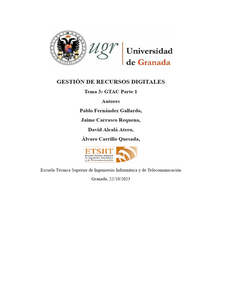 Ejercicios Tema 3 GRD Pablo Fernández Gallardo, Jaime Carrasco Requena ...
