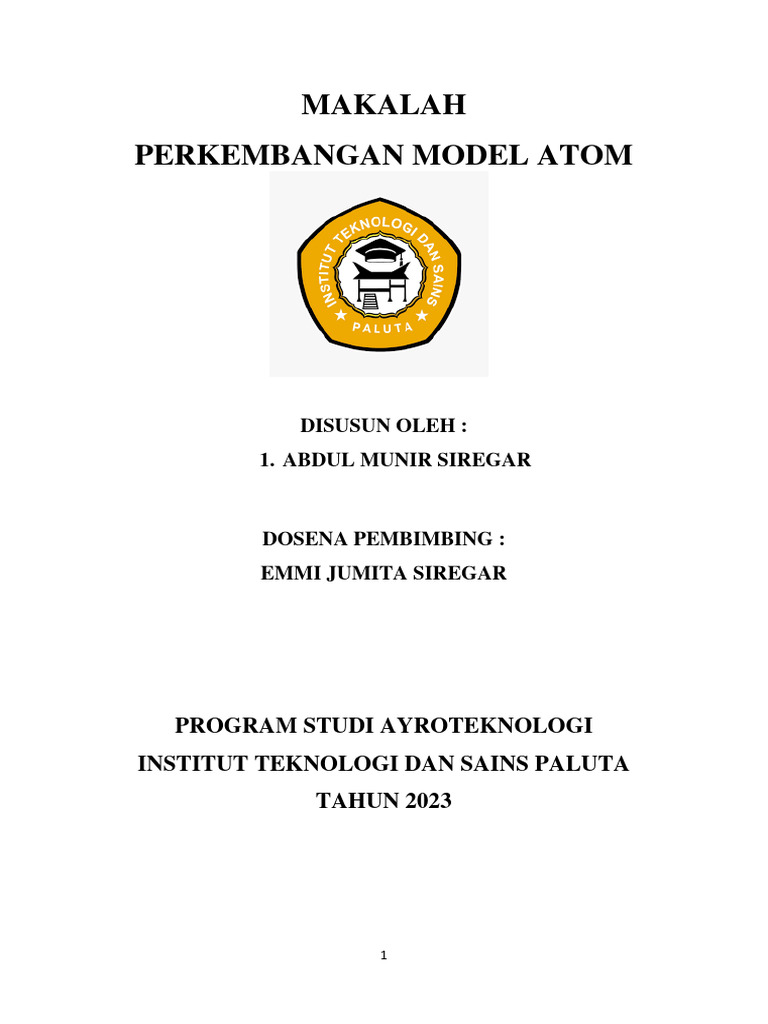 Makalah Atom | PDF