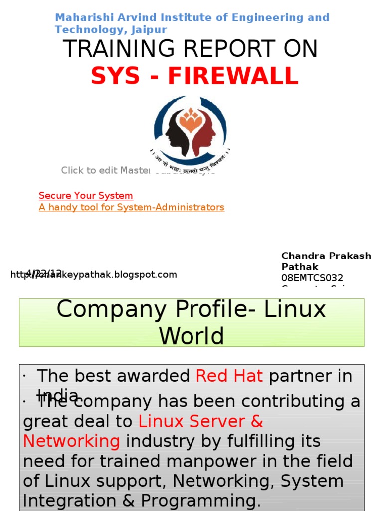Firewall in Perl by Chankey Pathak | PDF | Firewall (Computing) | Linux
