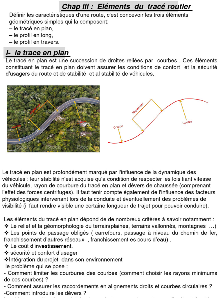 Tracé en plan et dévers routier | PDF