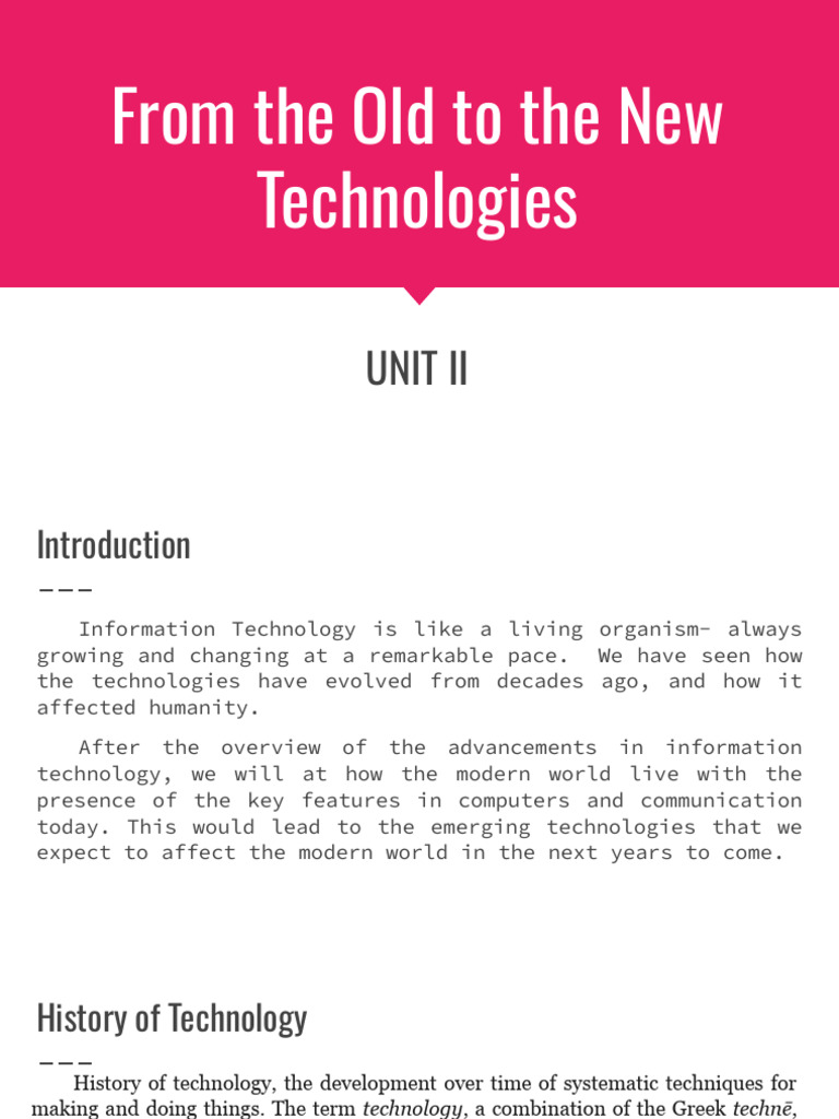 Evolution of Technology | PDF