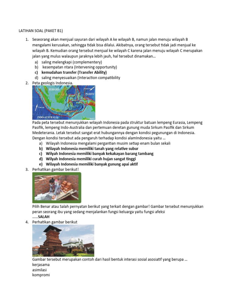 Latihan Soal Paket B1 | PDF