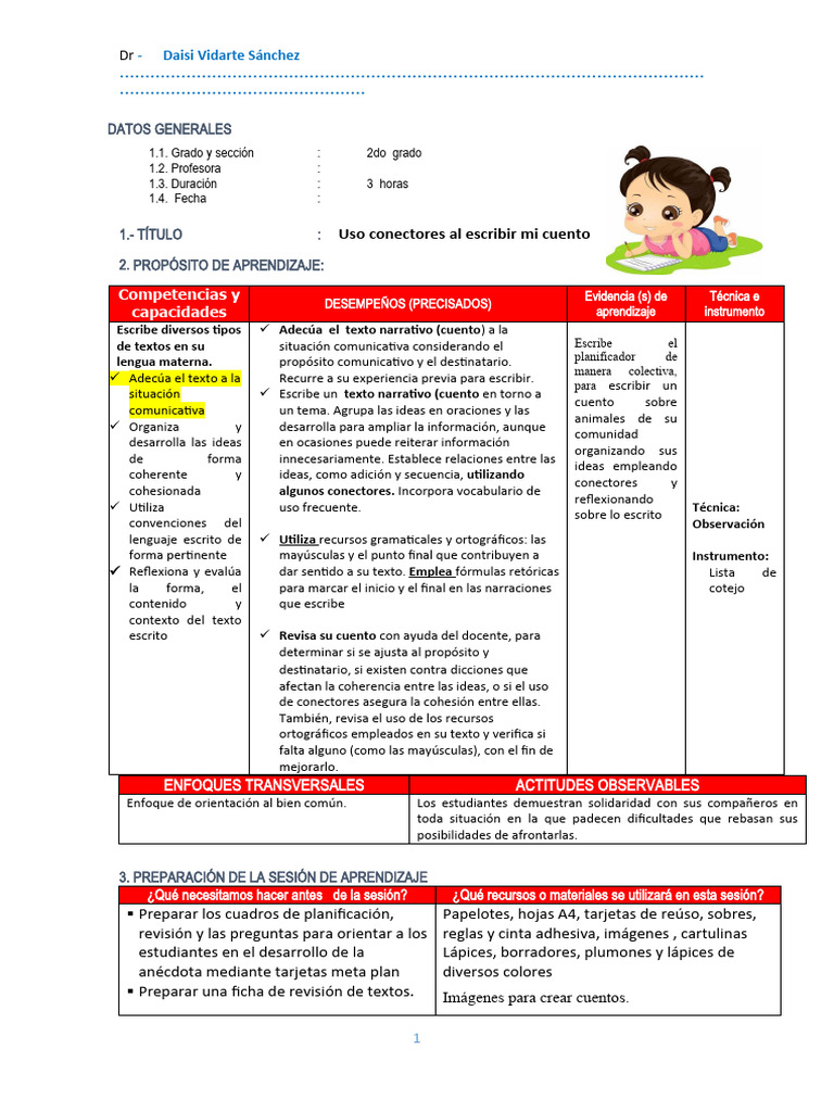 Escribiendo cuentos con conectores | PDF