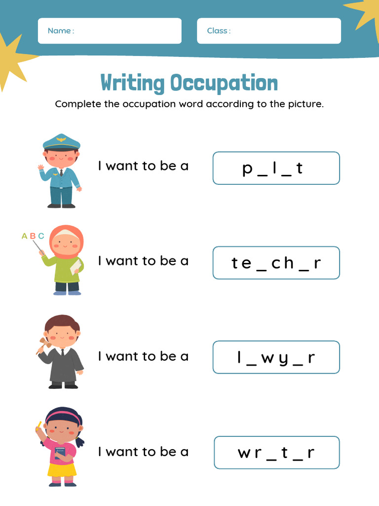 Occupation Worksheet | PDF