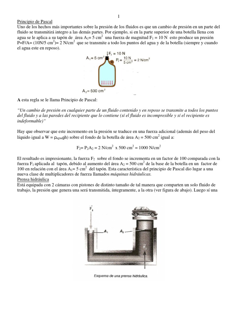 Práctica Principio de Pascal | PDF | Presión | Líquidos