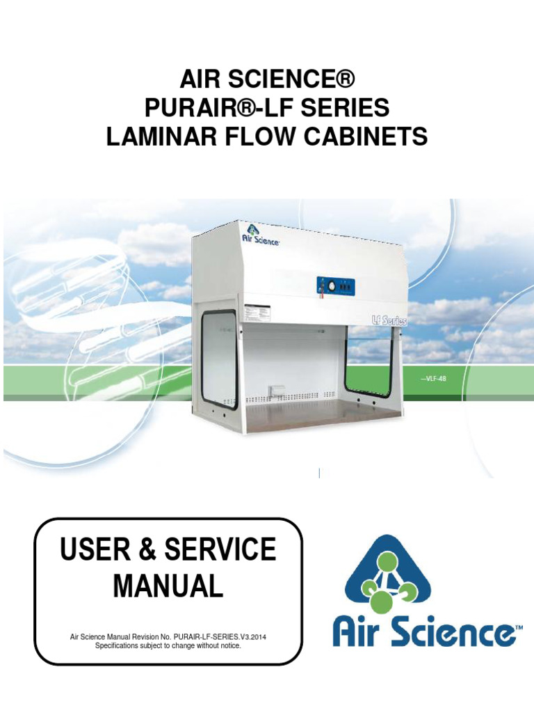 Air Science - Laminar Flow Cabinet - Purair LF - Manual | PDF
