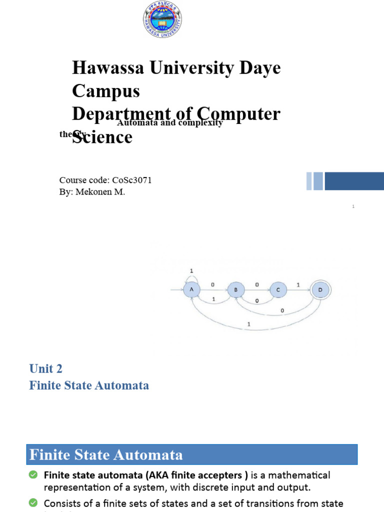 Chapter Two - FSM | PDF