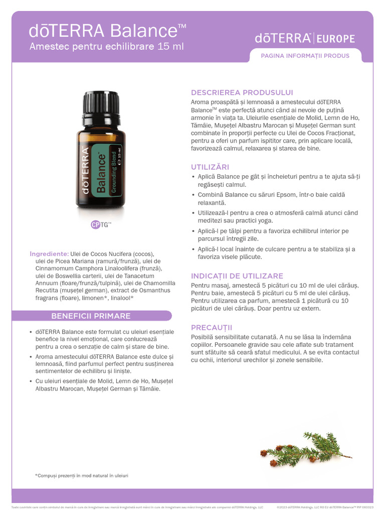 Doterra Balance Oil | PDF