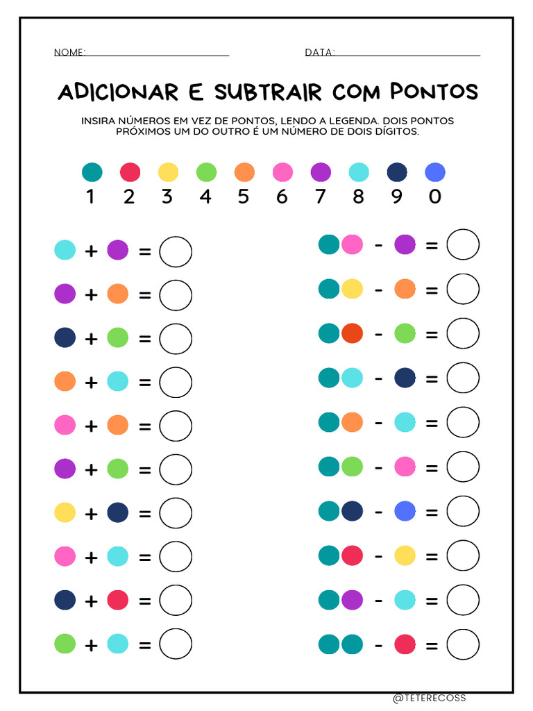 Adicionar e Subtrair Com Pontos | PDF