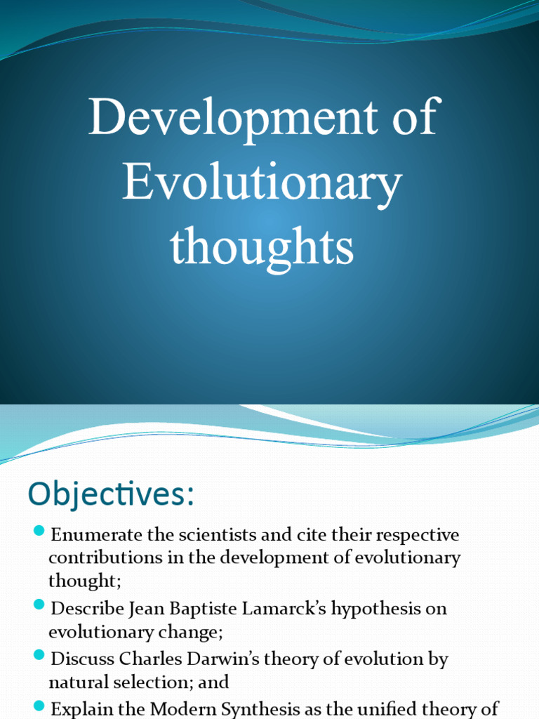 Development of Evolutionary Thoughts | PDF