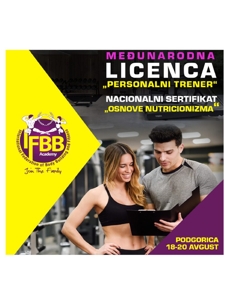 IFBB Licenca I Nacionalni Sertifikat | PDF