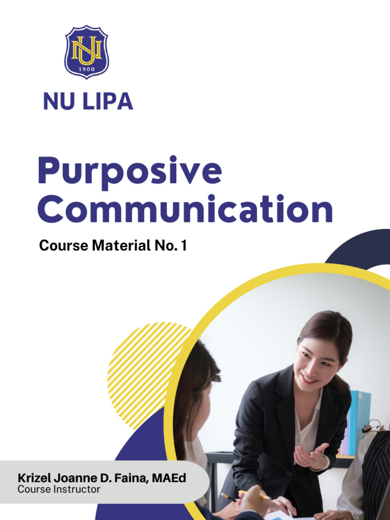 CM1 - Purposive Communication | PDF