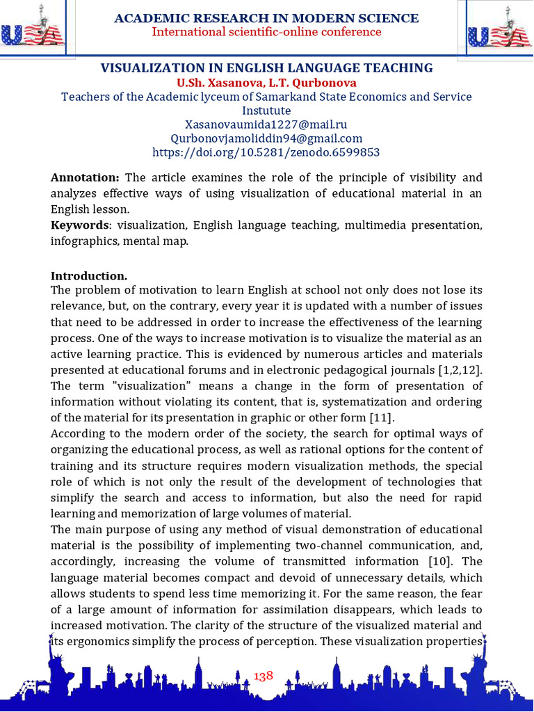 Visualization in English Language Teaching | PDF