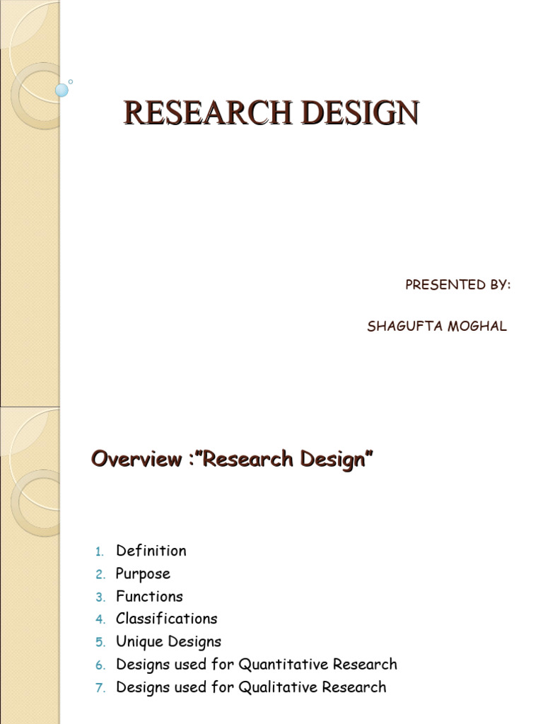 Presentation Research Design | PDF