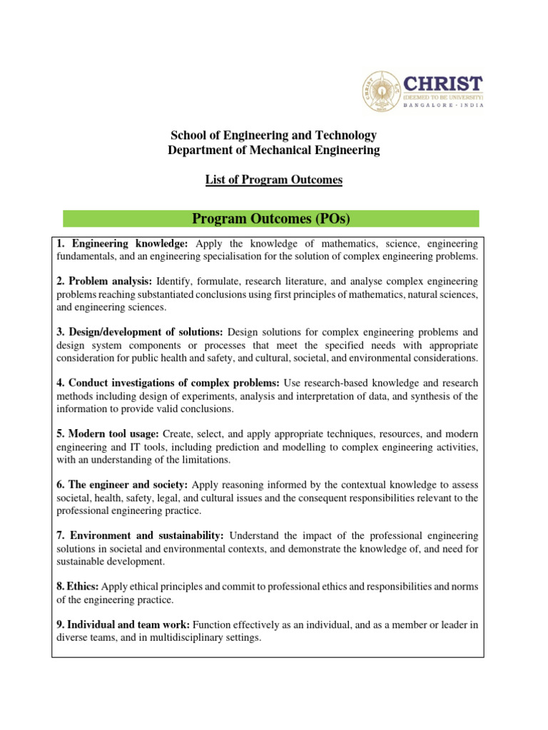 PO List | PDF | Engineering | Science
