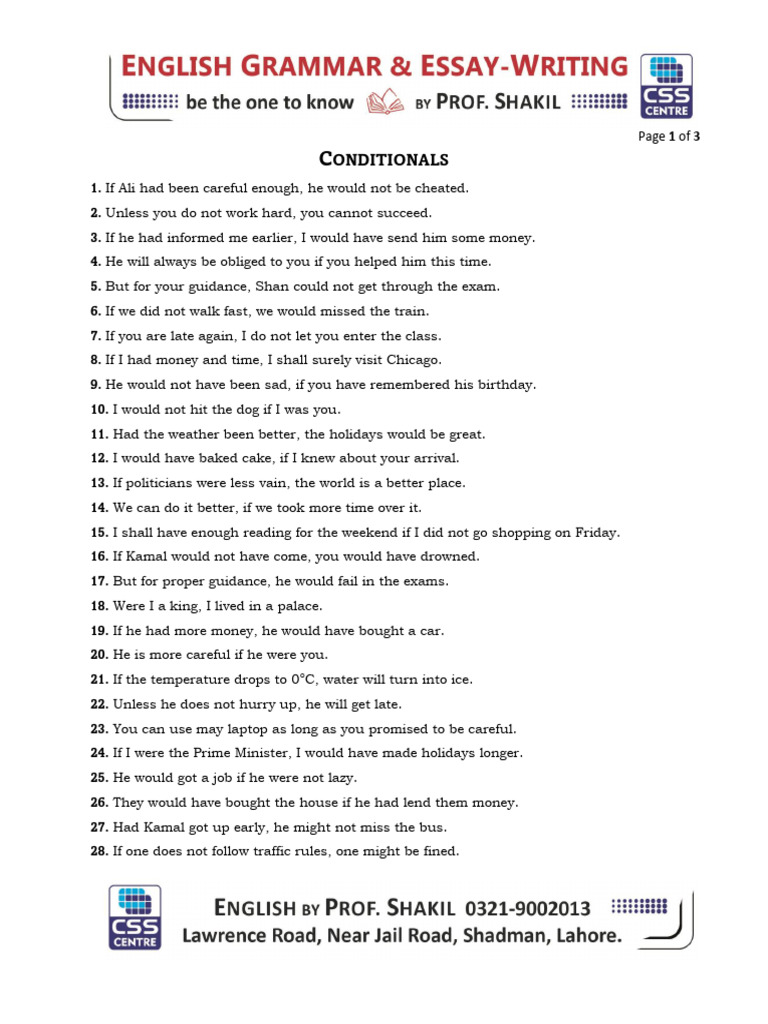 Conditionals | PDF