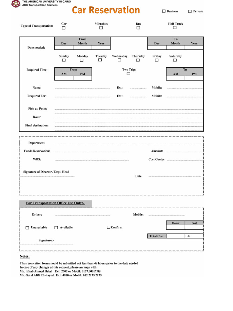 Car Reservation New | PDF