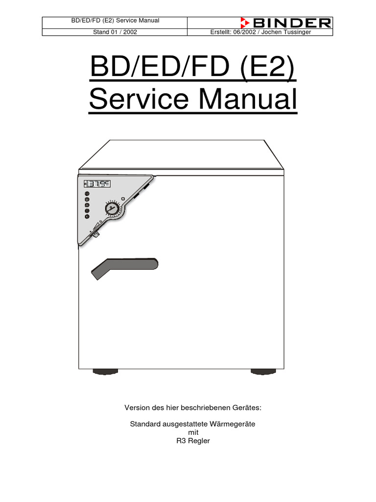 Serviceanleitung Bd Ed Fd E2 01 2002 Deutsch Pdf