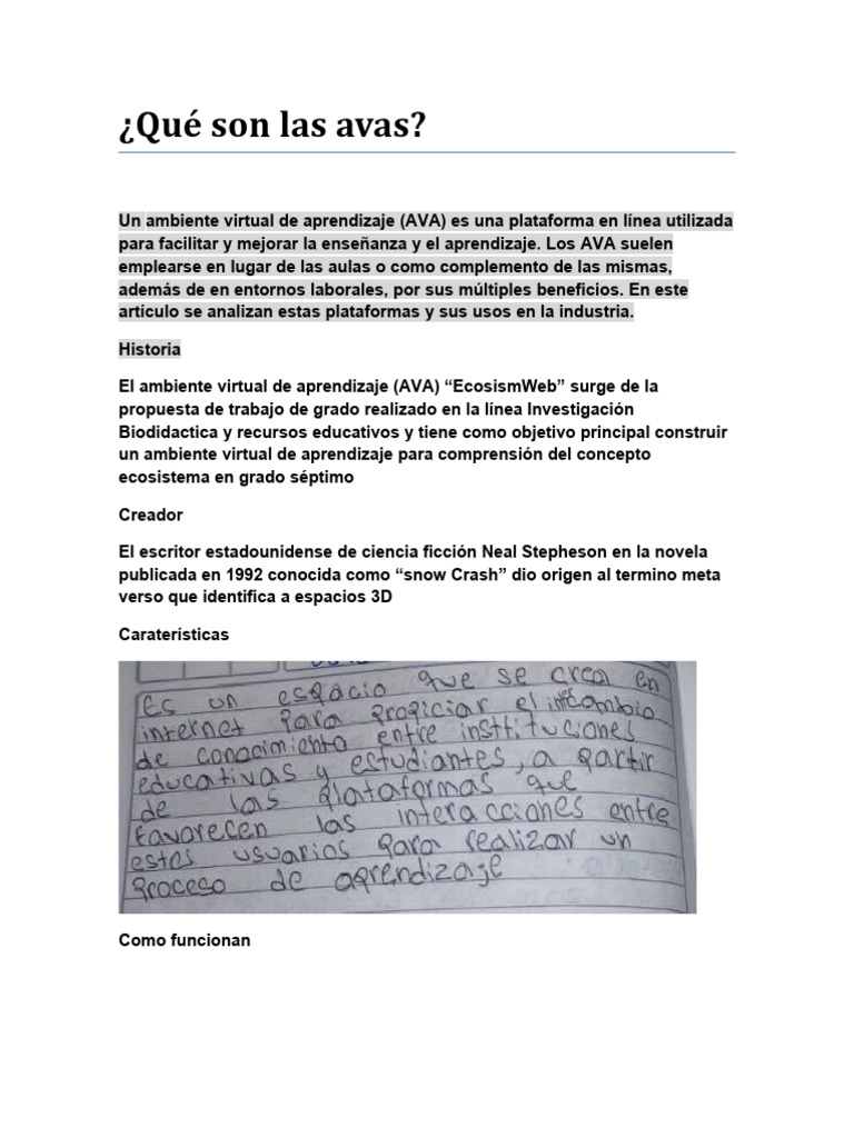 Qué son las avas | PDF