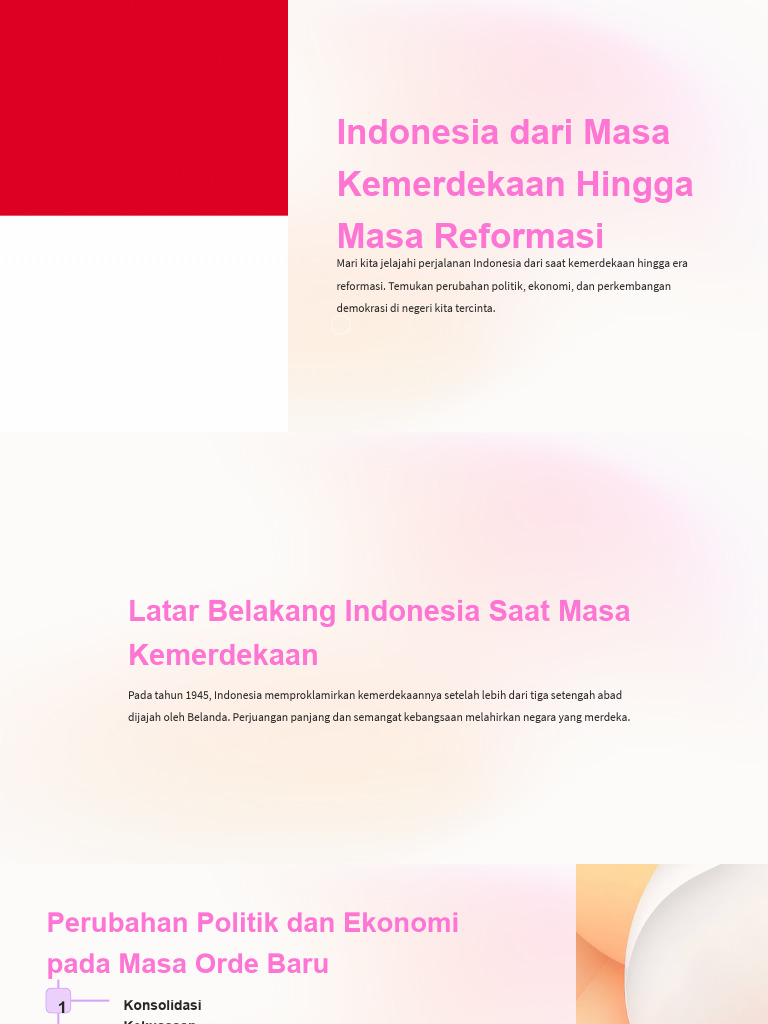 Indonesia Dari Masa Kemerdekaan Hingga Masa Reformasi | PDF