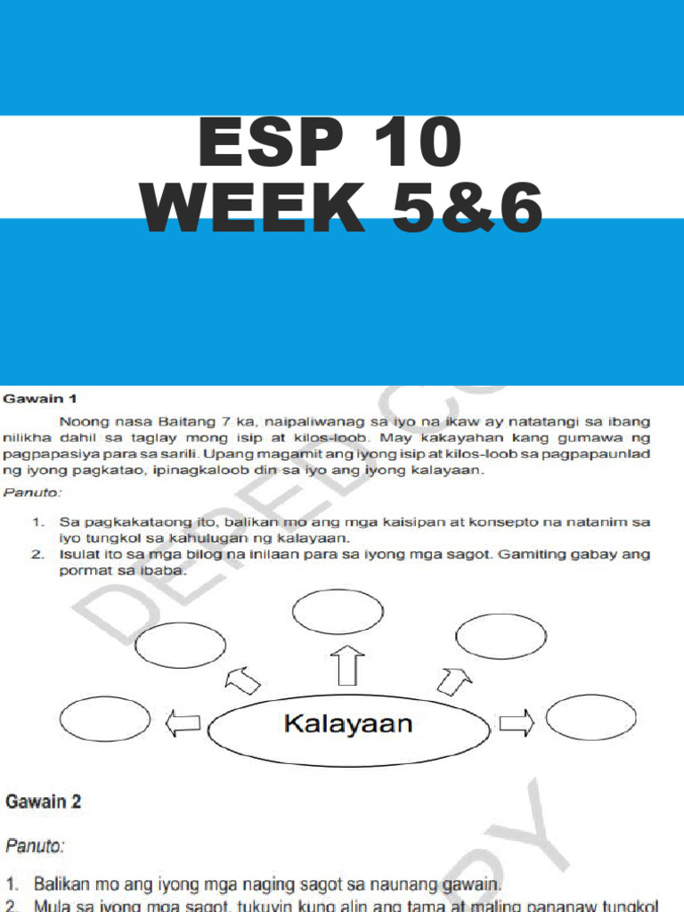 EsP Week 5 6 Mapanagutang Paggamit NG Kalayaan | PDF