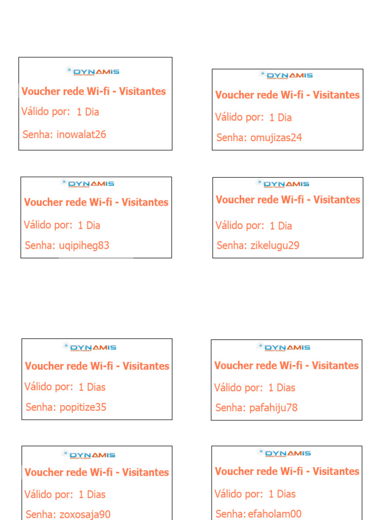 Modelo de Voucher Wifi 6 | PDF