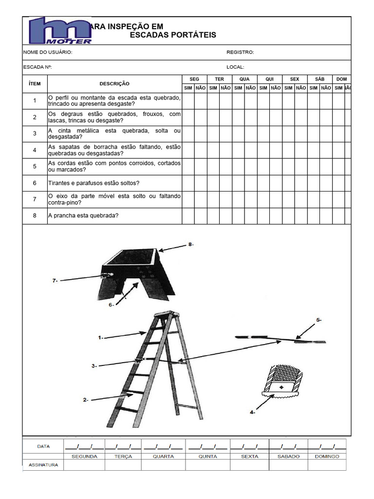 Check List Escada Tipo A | PDF
