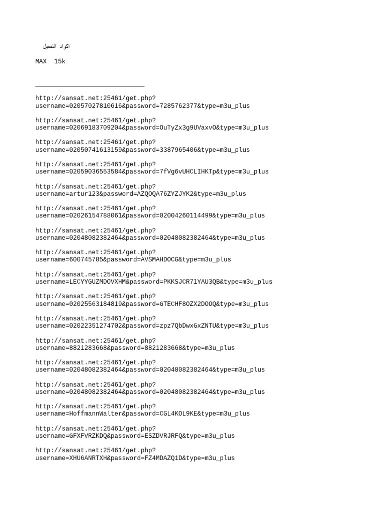 12 اكواد اكستريم و m3u جديدة من اللوحة SANSAT V6 الأفضل والأضخم يتحمل 8000 متصل@ | PDF