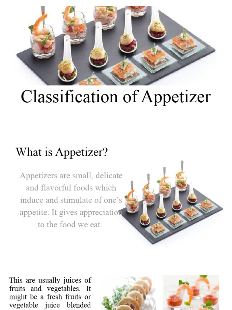 Lesson About Appetizer | PDF