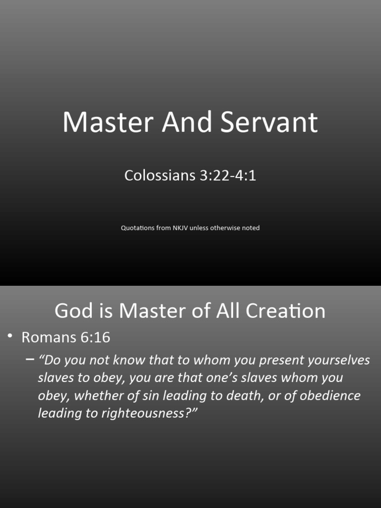 Master and Servant | PDF