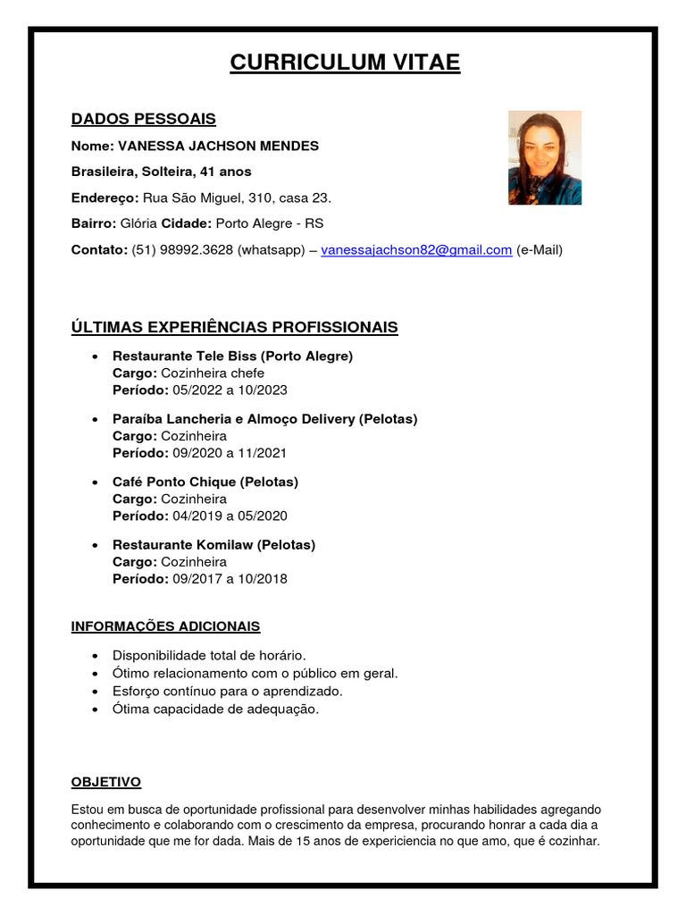 Curriculo Modelo Simplificado | PDF