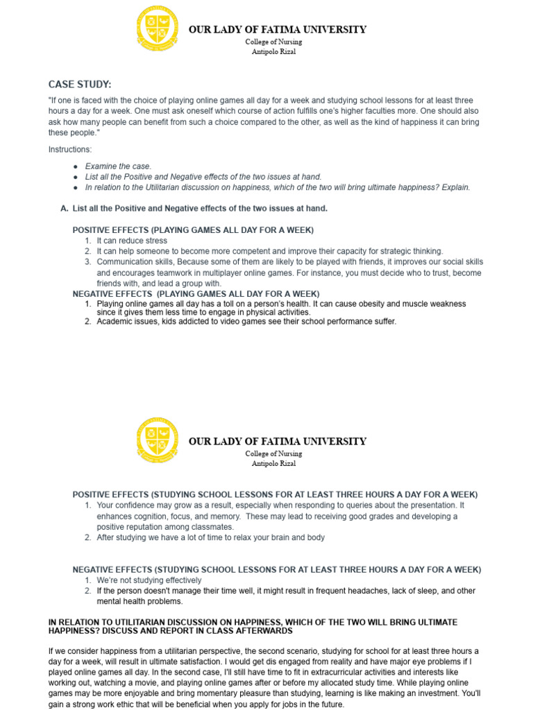 Resolved The Issue On Personal Happiness (Ethics) | PDF