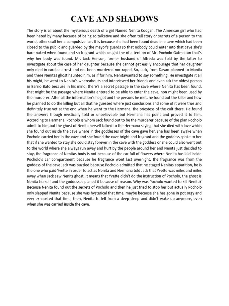 Cave and Shadows | PDF