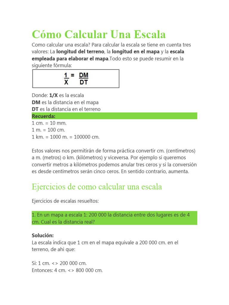 Cómo Calcular Una Escala | PDF