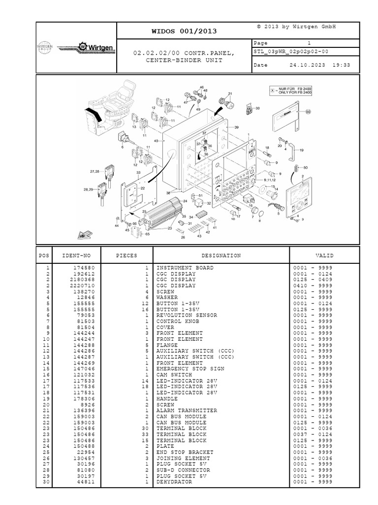 Center-Binder Unit Parts List | PDF