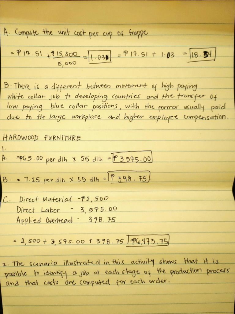 05 Activity 3 Costing | PDF
