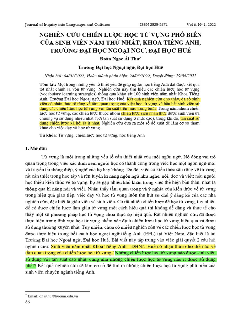 Thu Doan Ngoc Ai Thu Bai Bao PDF | PDF