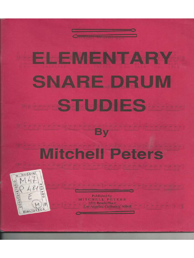 MITCHELL PETERS 1 Elementary Snare Drum (1) - Compactado | PDF