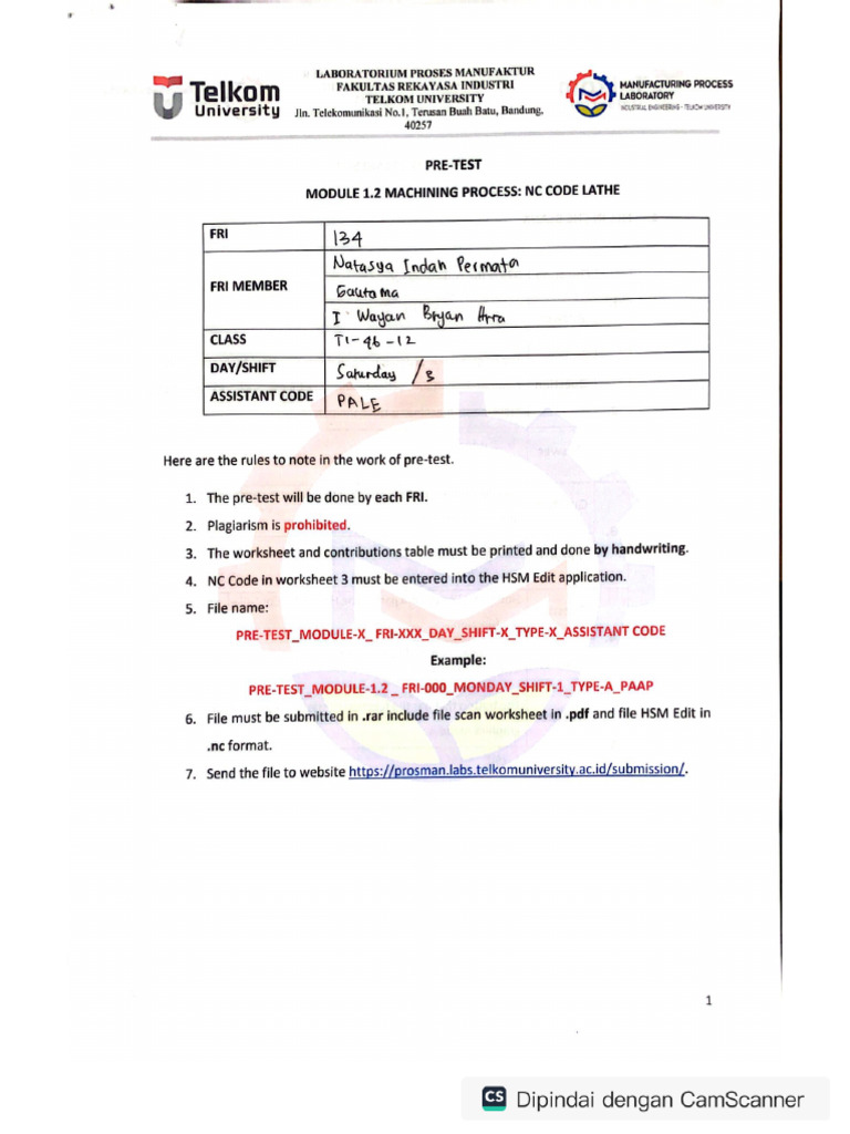 Pre-Test Module-1.2 Fri-134 Saturday Shift-3 Type-A Pale | PDF