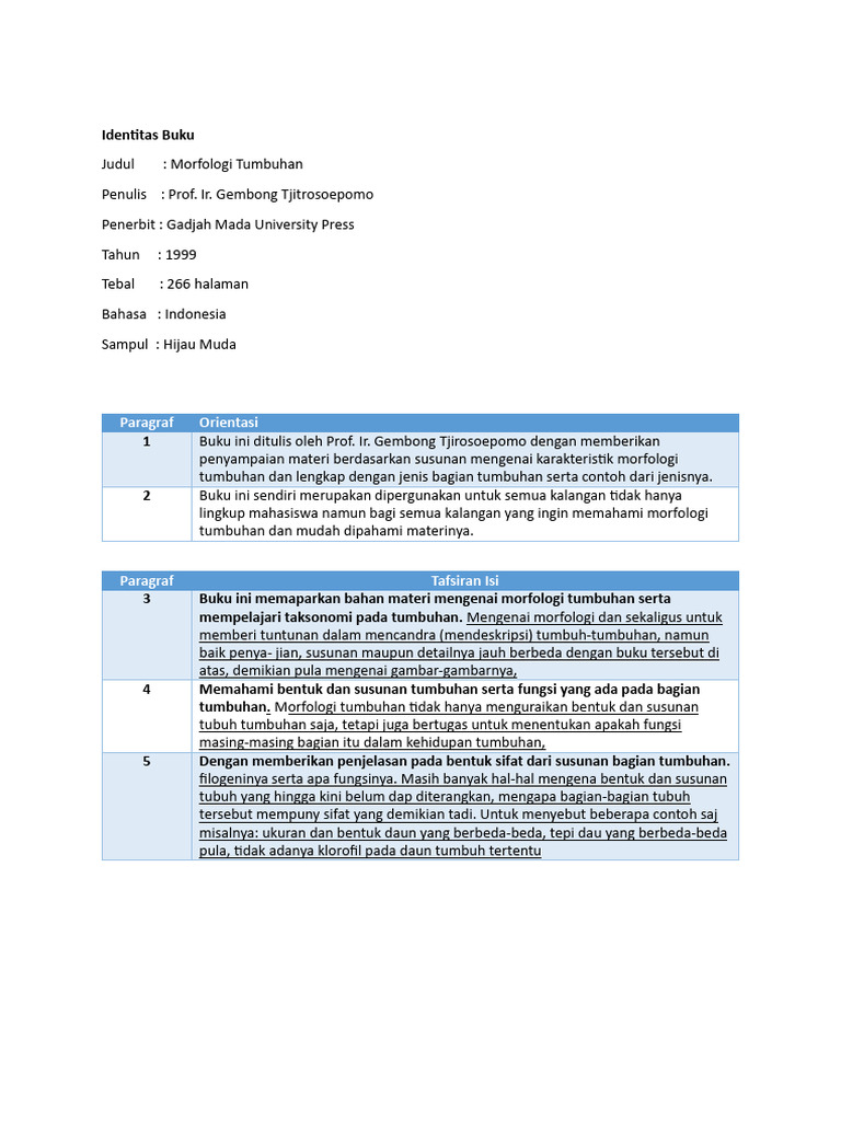 Morfo Tumbuhan | PDF