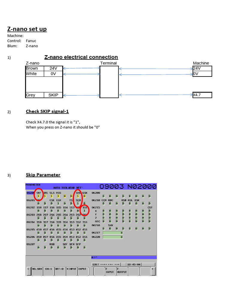Set Up Z-Nano For Fanuc | PDF