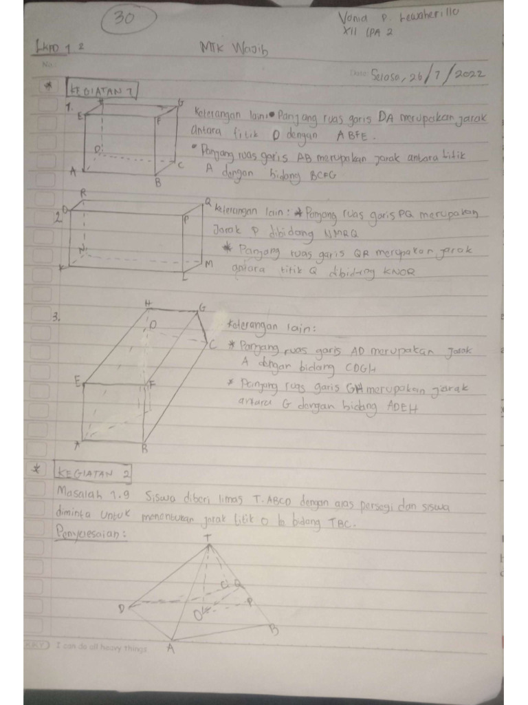 Tugas MTK Wajib Xii Vania LKPD 1.2 | PDF