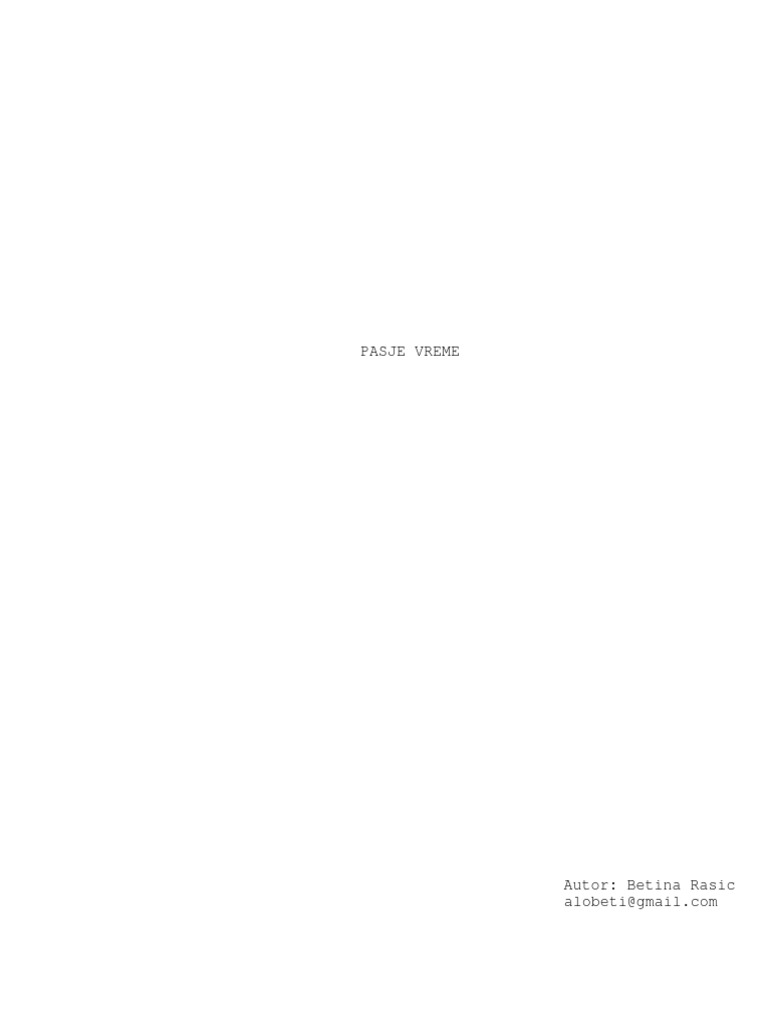 Pasje Vreme | PDF Pasje Vreme | PDF