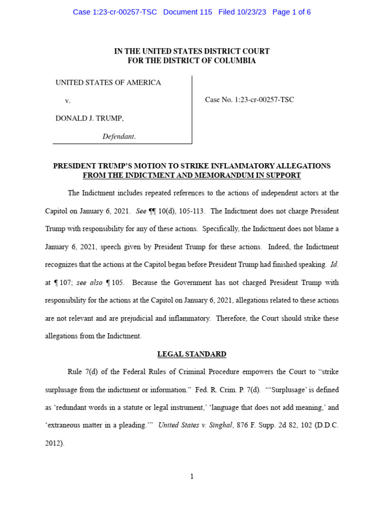 Motion To Strike | PDF