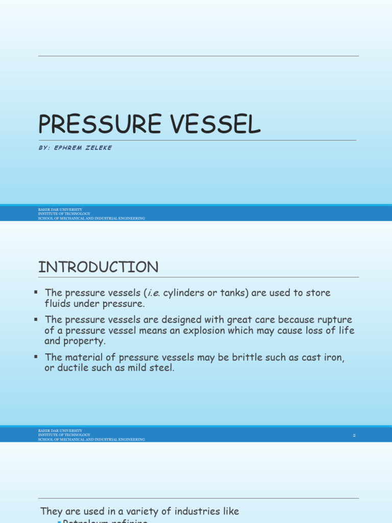 Pressure Vessel | PDF
