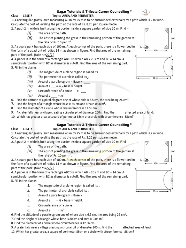 Cbse 7 Triangles, Area and Perimeter | PDF
