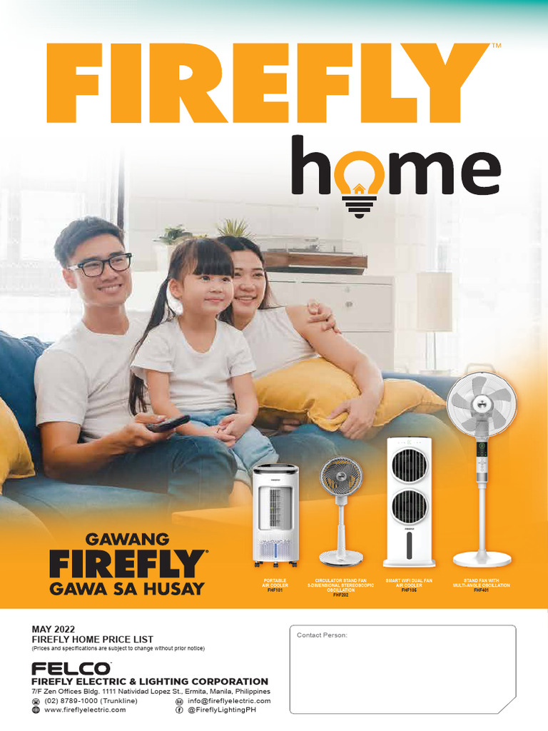 (Price List) Firefly Home May 2022 Issue | PDF